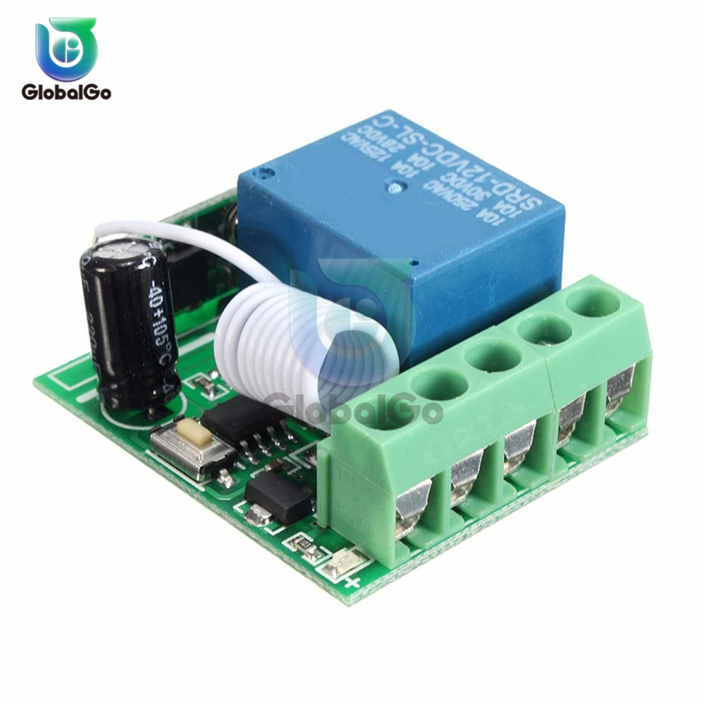 12V 1 Channel Relay Module 315MHz 433MHz Wireless DC 12V 1 Way Relay ...