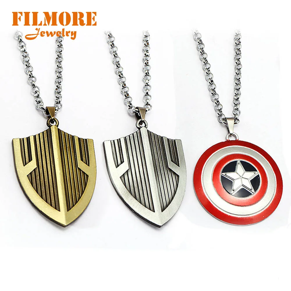 The Avengers 3 Infinity War Captain America New Metal Shield Pendant ...