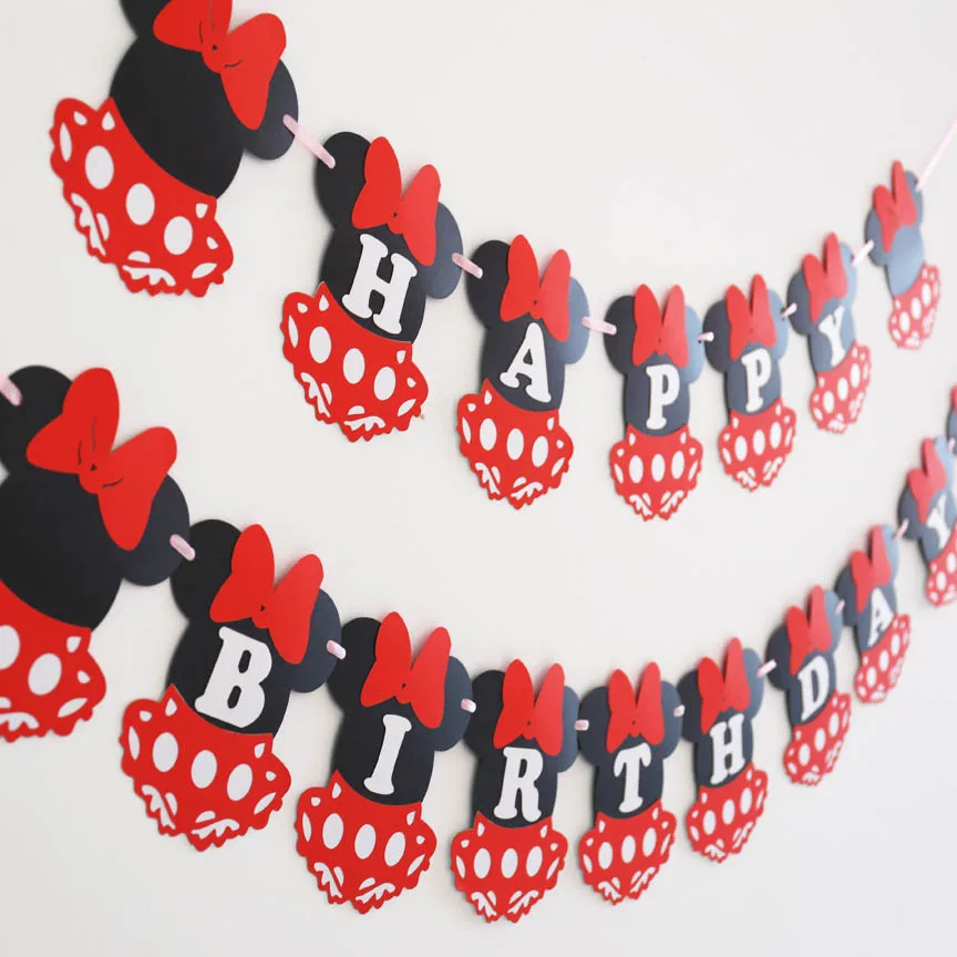 Minnie Mouse Banner, Minnie Baby Shower,first Birthday Banner,minnie ...