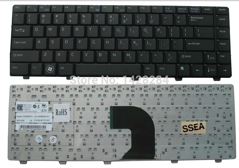 Ssea New Laptop Us Black Keyboard For Dell Vostro 3300 3400 3500 V3300 ...