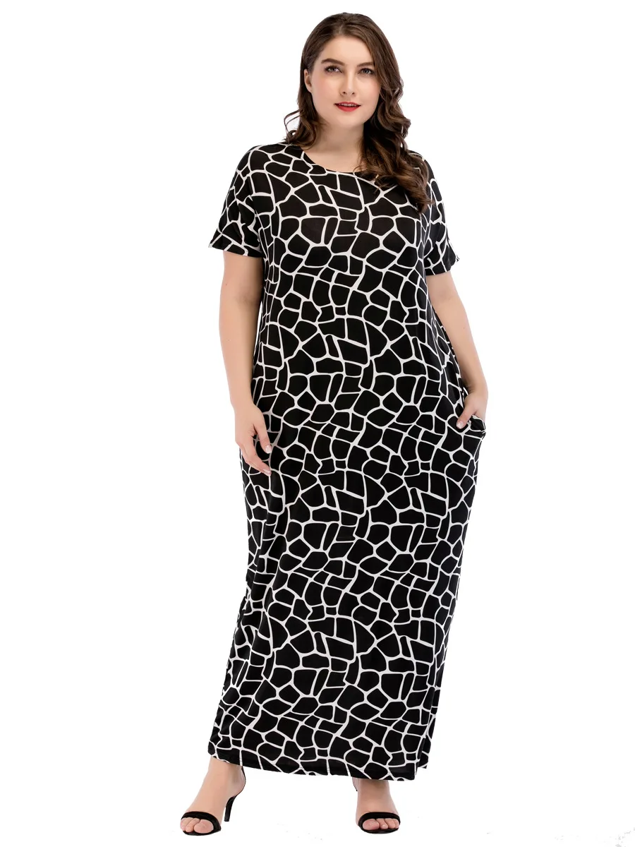 185218 Muslim Women Plus Size Europe and America knitted large size ...