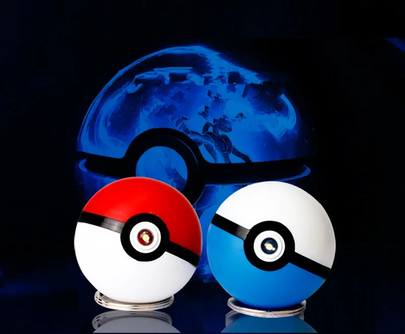 Pokemon Pikachu Pokeball LED Light & Sound Cosplay Toys Keyring ...