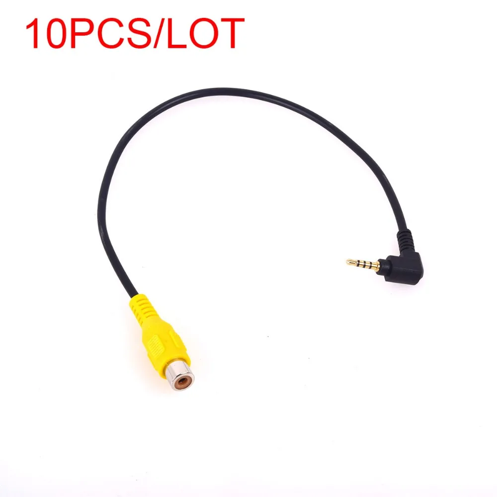 10PCS/lot RCA to AUX 2.5mm AV IN Adapter Cable for Car Rear View ...