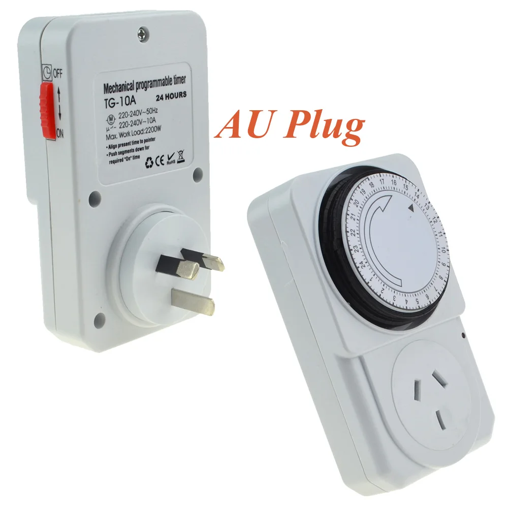 Buy Au Plug 220 240v 10a Timer Switch 24 Hours Programmable Timer Controller