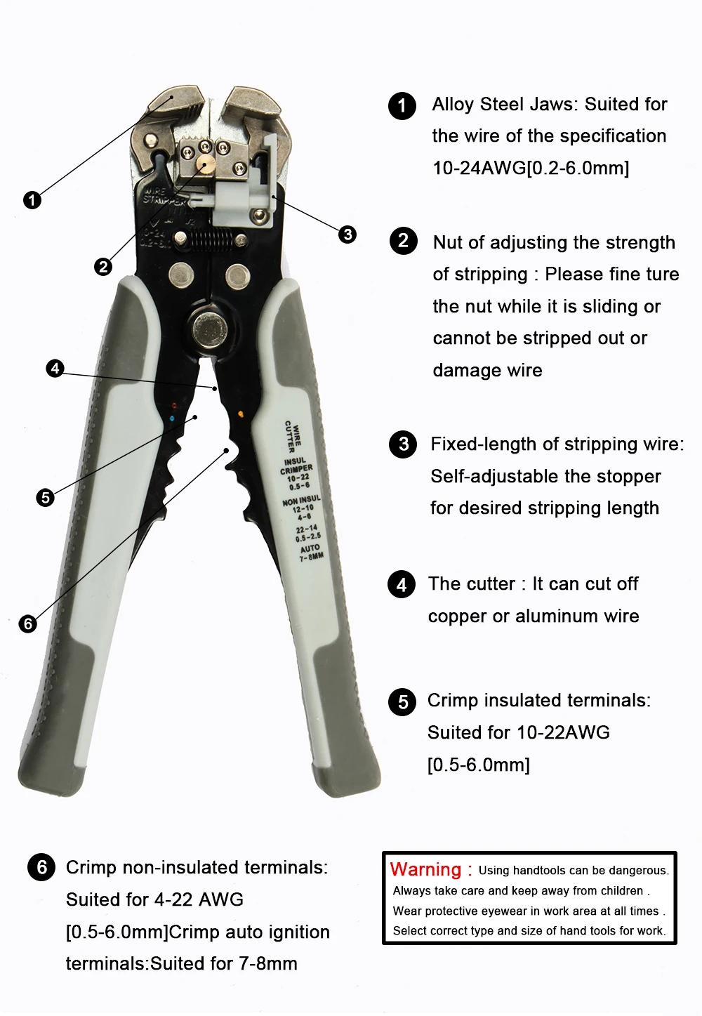 Pince outil,Pince à dénuder automatique multifonction 3 en 1, HS-D1 ...