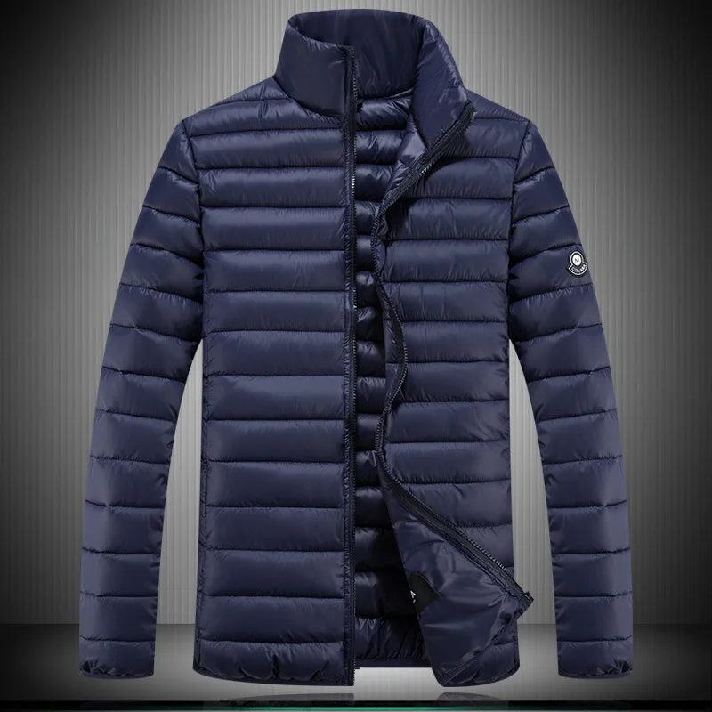 Plus Size 4XL 5XL 6XL 7XL 8XL 9XL Mens Stand Collar Light Down Jacket ...