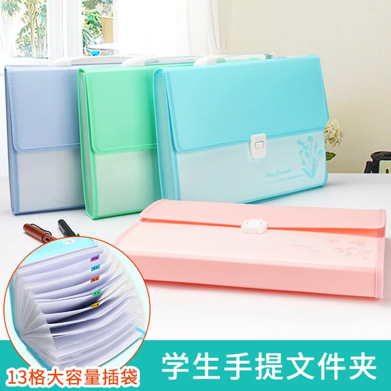 Student-Paper-Multilayer-Folder-Portable-PP-Organ-Bag-A4-Filing ...