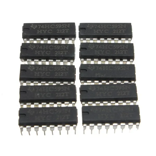 25pcs SN74HC595N 74HC595 74HC595N HC595 DIP 16 8 Bit Shift Register IC ...