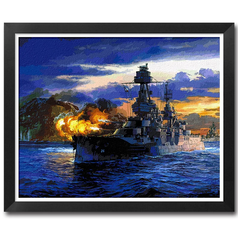 MaHuaf-A1410-World-War-II-Tank-painting-by-numbers-on-canvas-hand ...
