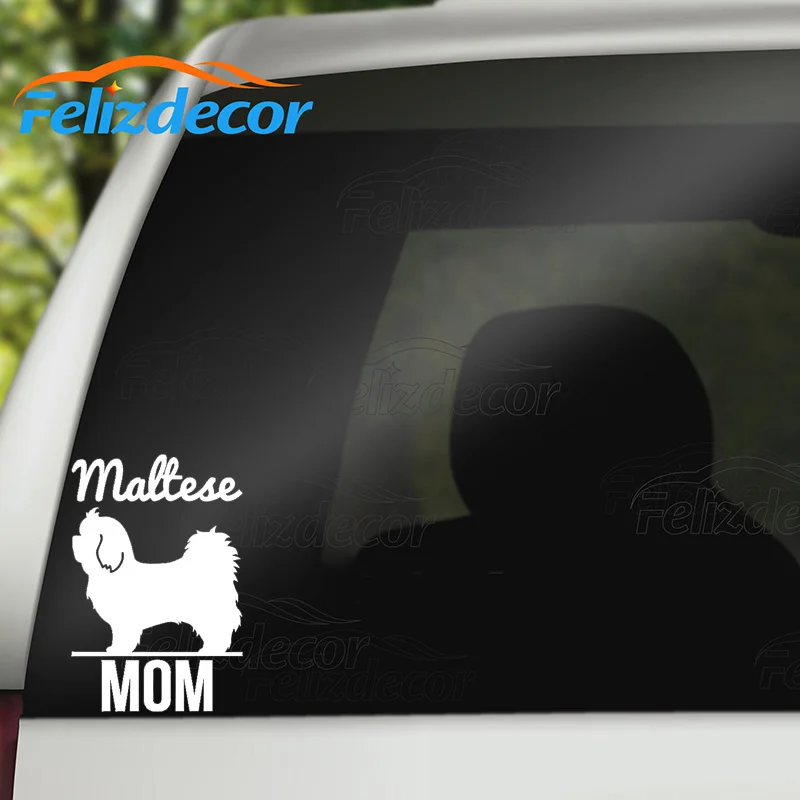 Maltese decal Cute Car Stickers Maltese Love Dog Car Decals Vinyl ...