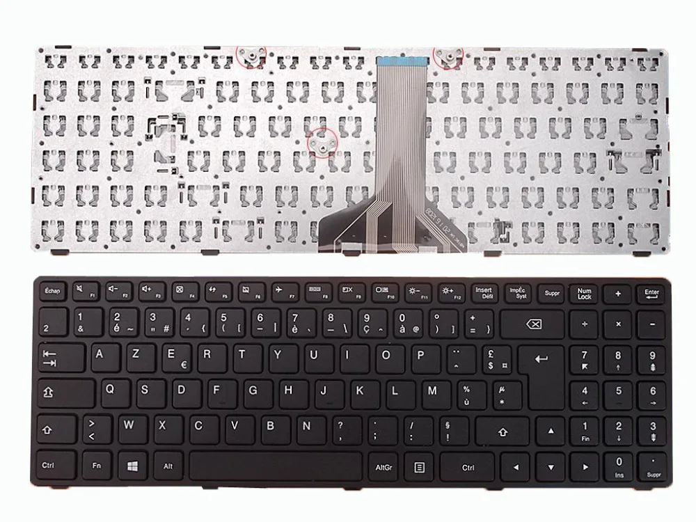 New FR French Keyboard Laptop For LENOVO Ideapad 100 15IBD BLACK FRAME ...