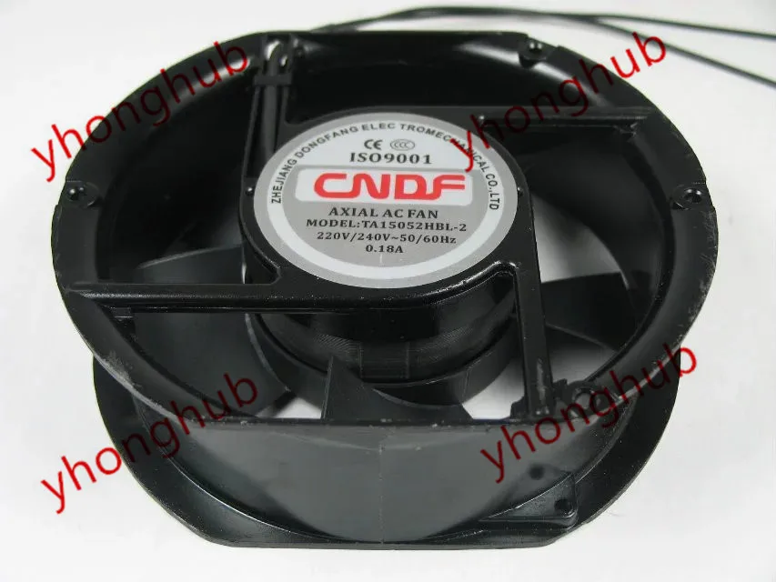 CNDF TA15052HBL 2 AC 220V 0.18A 172x172x52mm Server Cooling Fan|round ...