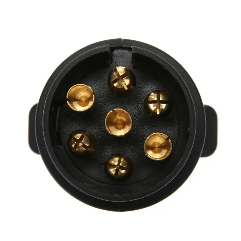 מוצר - 12V 7 Way Round Standard European Car Plug Connector Plastic Car ...