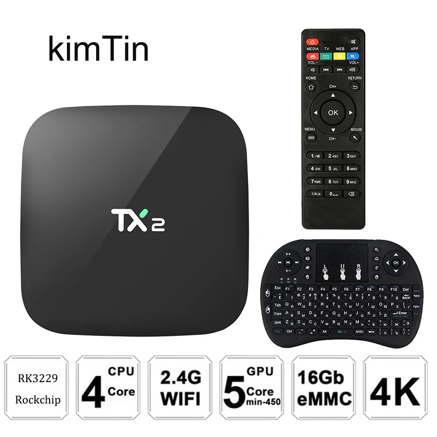Tx2 R2 Android Tv Caixa De 2gb 16gb Bluetooth 2.1 4k 60tps 2.4ghz Wifi ...
