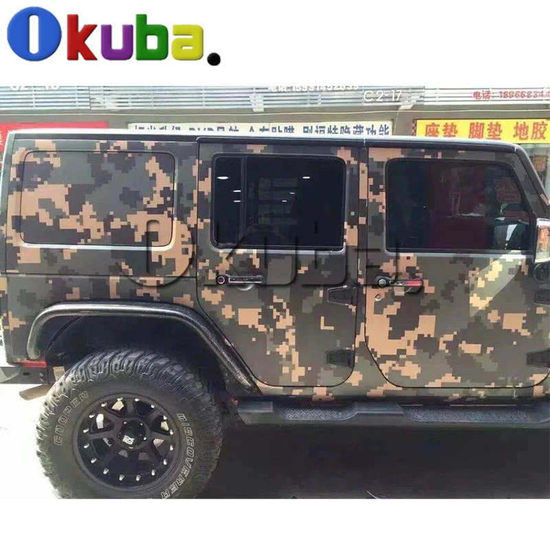 Army Green Military Digital Camouflage Vehicle Vinyl Wrap With Air ...