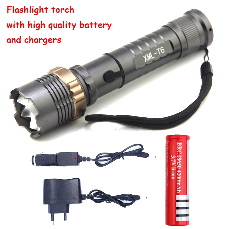 3800LM XM L T6 5 modes LED Tactical Flashlight Torch Waterproof Lamp ...