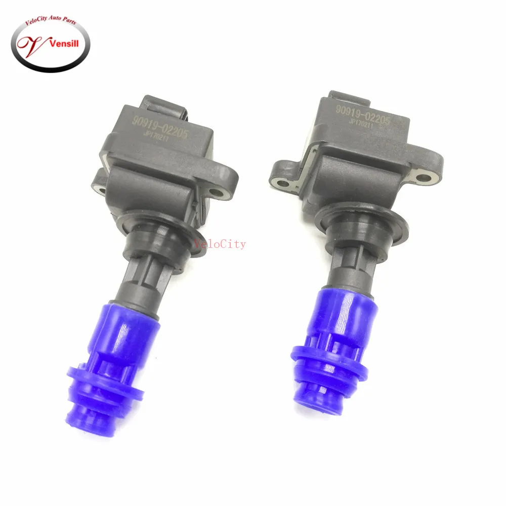 2-PCS-Ignition-Coils-Part-No-90919-02205-9091902205-Fits-1992-1996-Mark ...