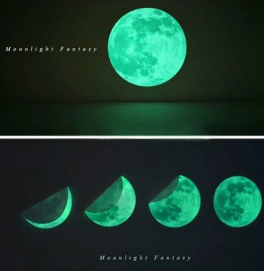 Glow In The Dark Moon Wall Decal