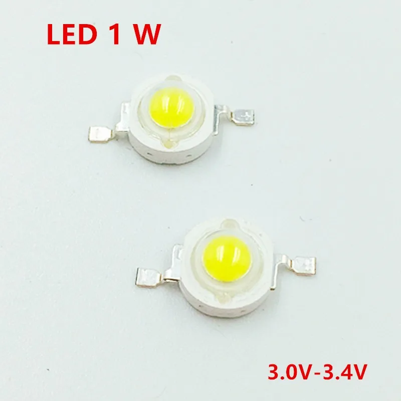 500pcs/lot Full Watt 1w 3w High Power Led Lamp White Warm White 120 ...