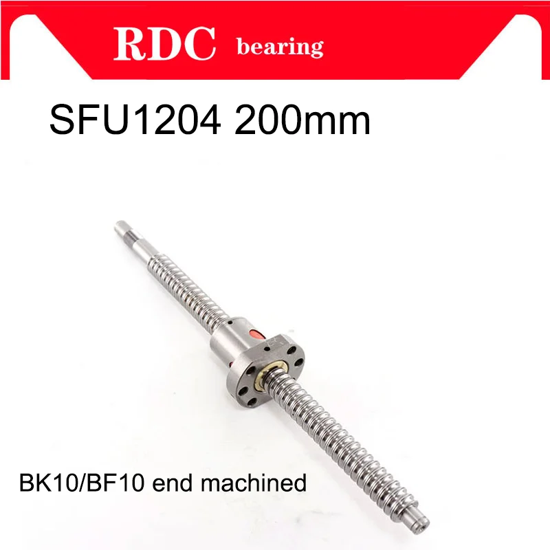 Hot mechined SFU1204 200mm 볼 스크류 1204 플랜지 싱글 볼 너트, BK/BF10 엔드 가공 ...