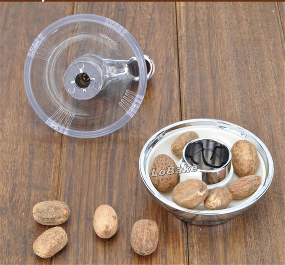 Moulin à café électrique,Moulin à noix de muscade rond en acier ...