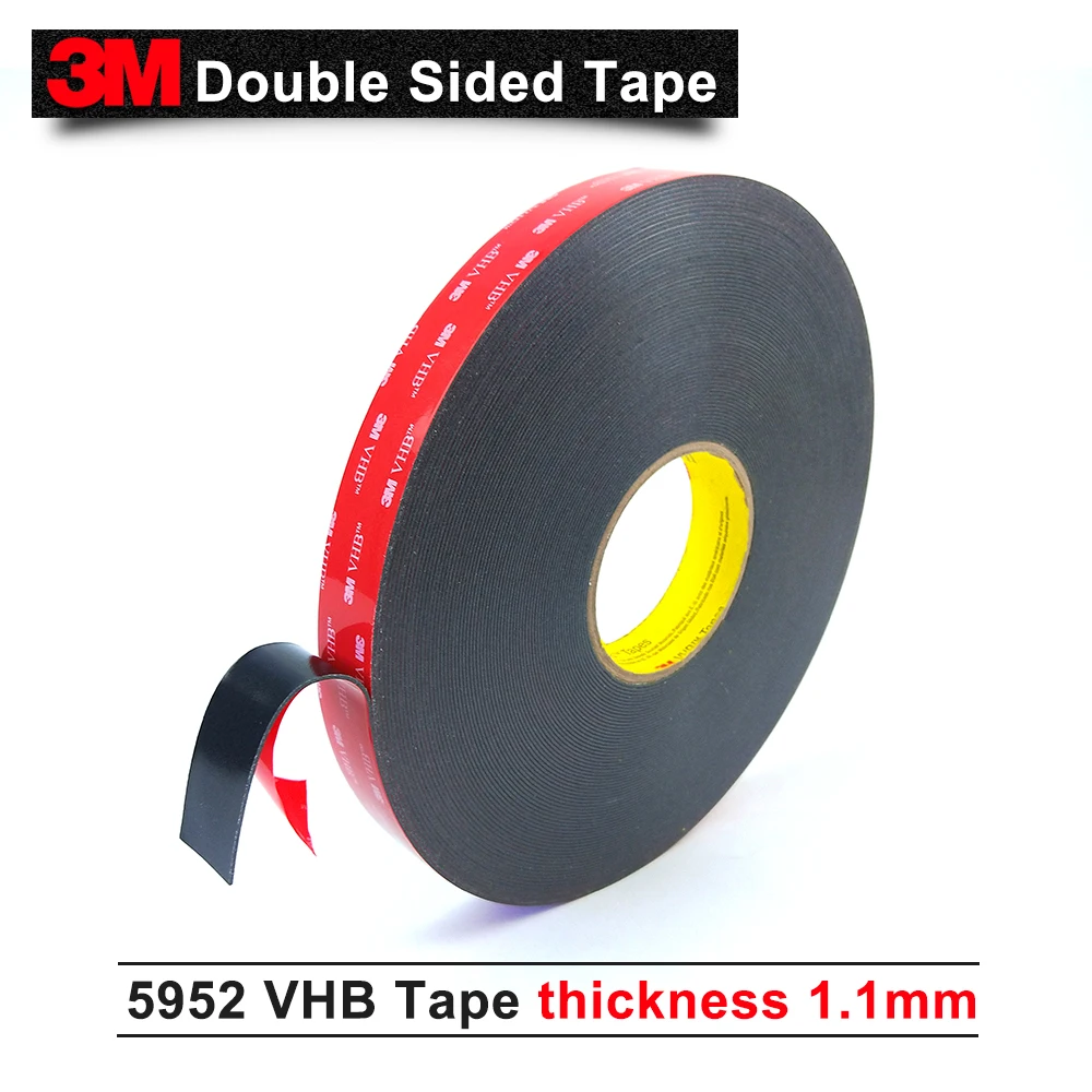 3M VHB 5952 high sticky acrylic adhesive foam tape/Black color die cut ...