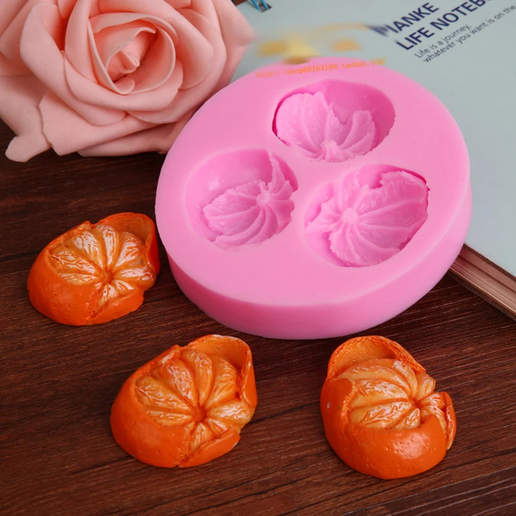 Orange Fruit Silicone Fandont Mold Silica Gel Moulds Orange Fruit ...