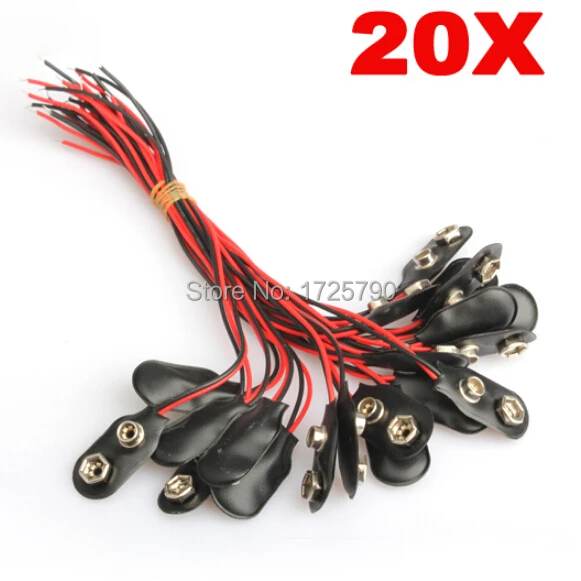 20pcs DIY 9v battery snap on connector clip KIT|kit diy|kit kitskit ...