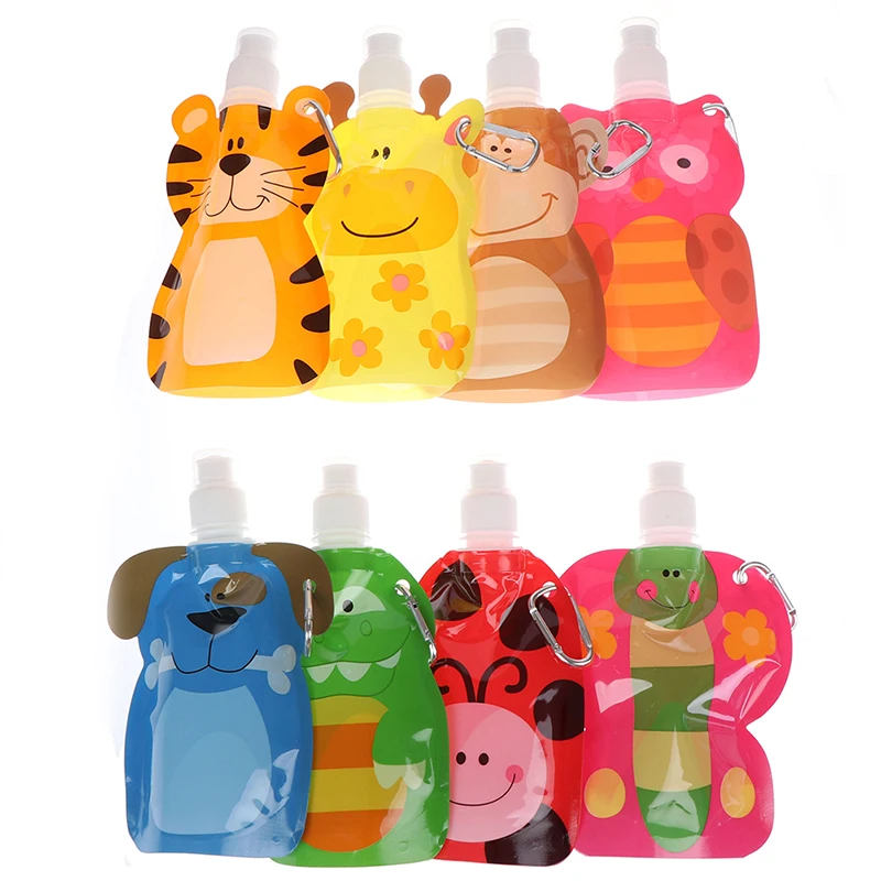 1pcs 380ml Cartoon Reusable Food Pouch Baby Packaging Reusable Squeeze ...