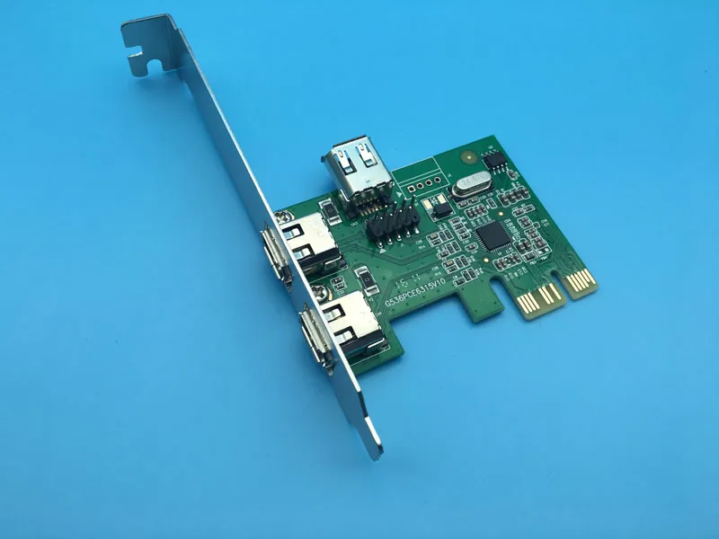 PCIe IEEE 1394a Firewire Controller Card (2 External + 1 Internal Port ...