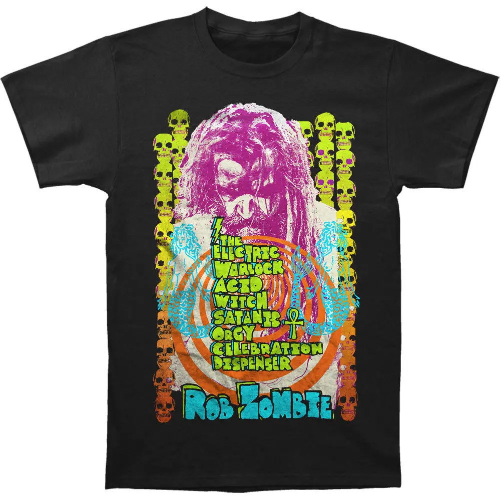 Rob Zombie Men's Electrick Warlock Acid Watch T shirt Small Black|rob ...