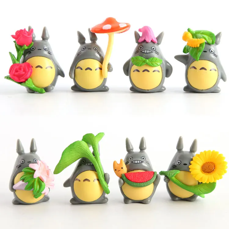 8 pcs Totoro figure set Classic anime Miyazaki Hayao My Neighbor mini ...