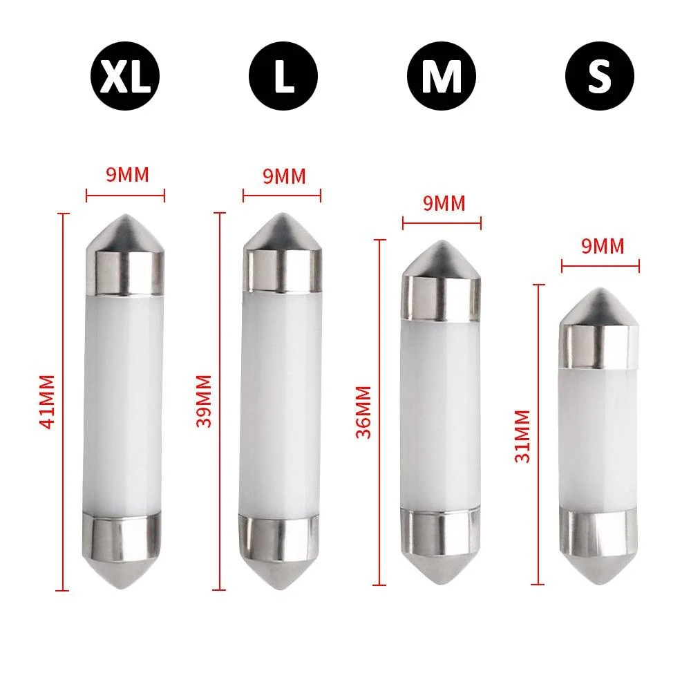 C5W 12V Festoon 31 มม.36 มม.39 มม.41 มม.C5w LEDภายในหลอดไฟSMD 6500Kสี ...