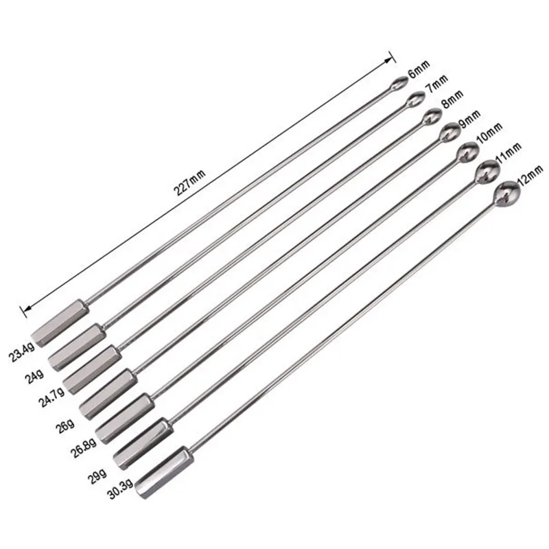 7 Piece Stainless Steel Urethral Sounds Set (9 inches) - UDATZ