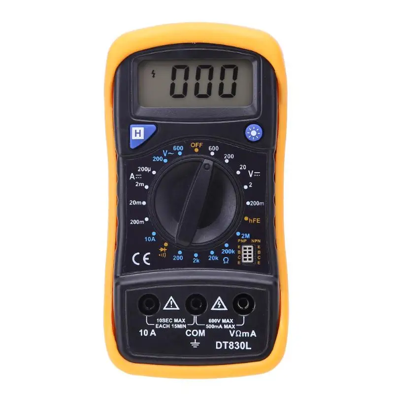 Hot Sale DT830 Digital Backlight LCD Multimeter AC/DC Voltmeter ...