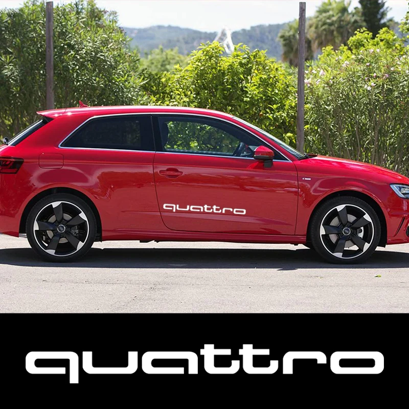 Car styling sticker For Audi Quattro Vinyl Decal sticker Sport Racing ...
