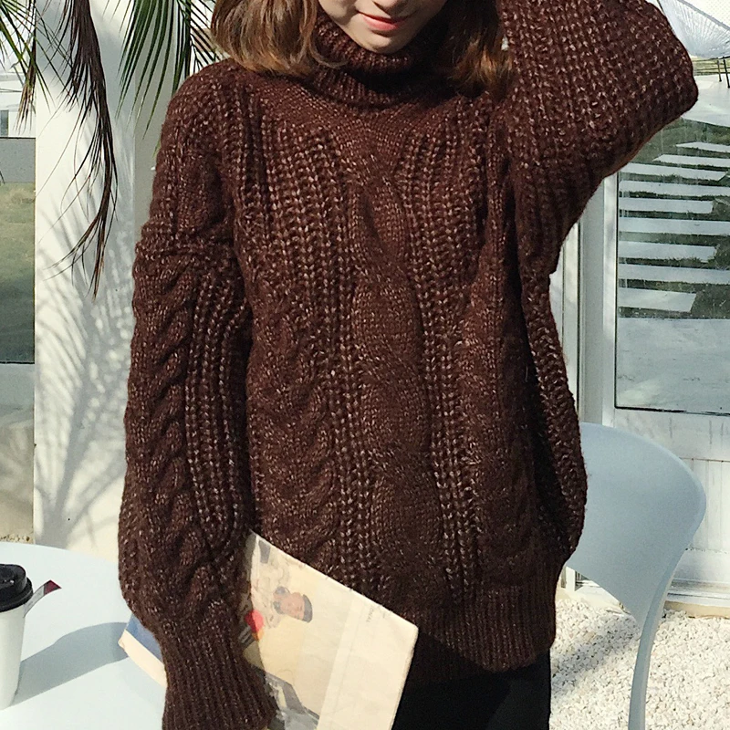 Korean Style Women Pullovers Sweater Solid Color Cotton Wild New 2017