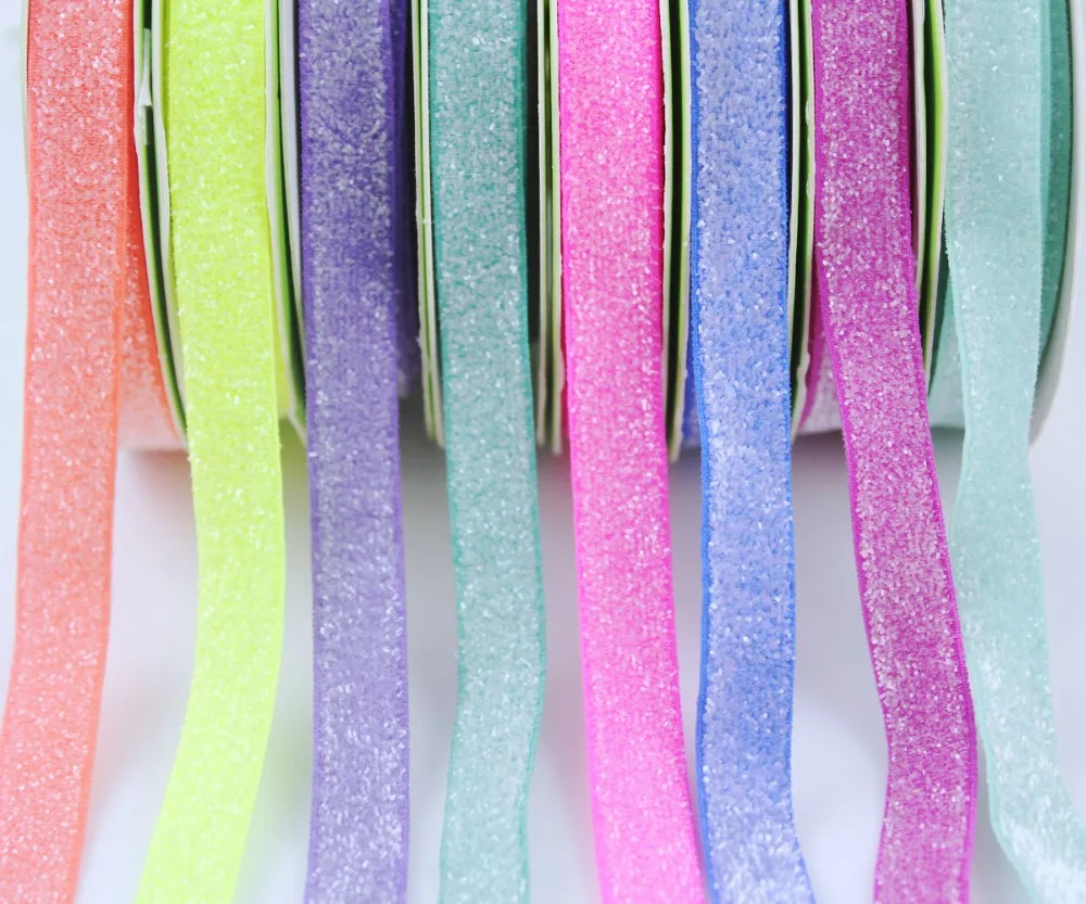 Aliexpress.com : Buy 3/8'' 9mm 20 yards elastic glitter ribbon tapes ...