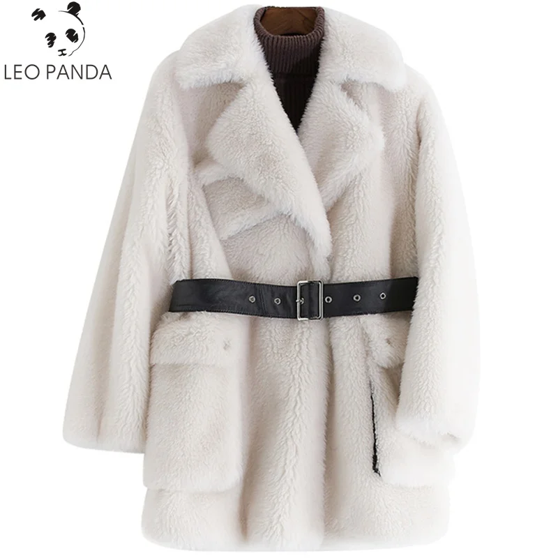 2019 100% jaqueta de lã casaco de pele real outono inverno real casaco de pele roupas femininas ...