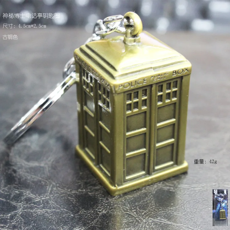 2015 New Fashion Doctor Who Blue Enamel TARDIS Police Box Key Chains ...