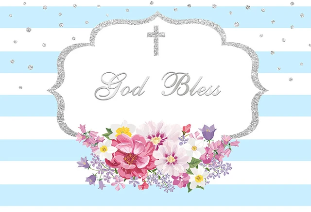 Baby Blue Christening Background