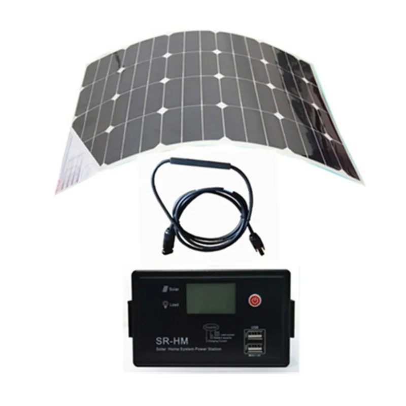 Promosyon sunpower esnek güneş paneli 60 w, + USB ile 12 V & 24 V Aoto ...