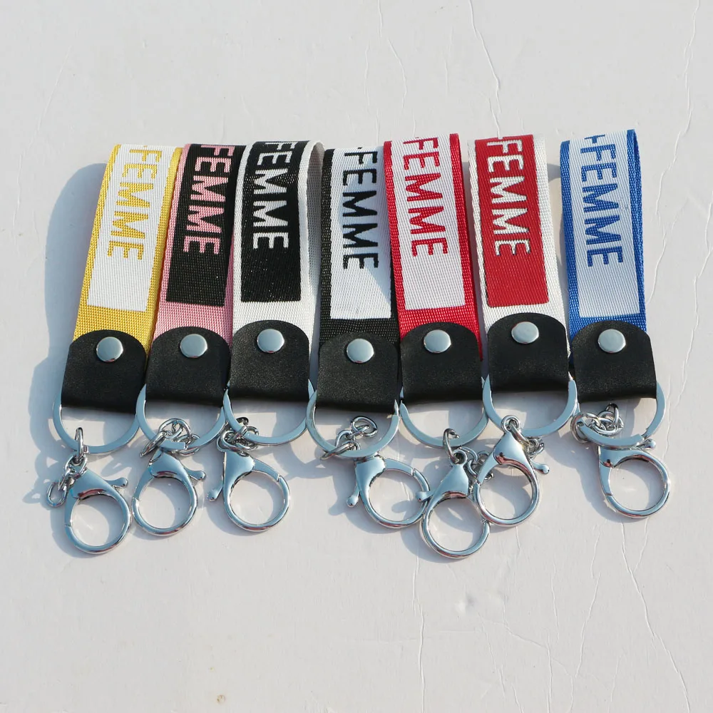 New Letter Ribbon Key Chains Women Love Ribbon Keychain Key Ring ...