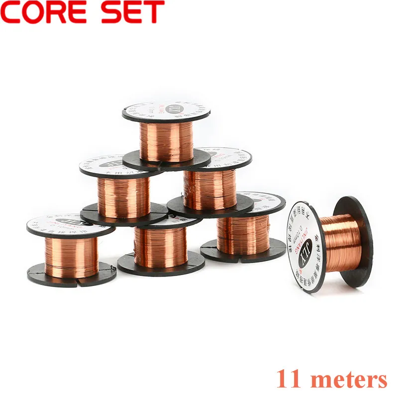 Alambre de cobre magnético de 11 metros, bobina magnética de alambre de cobre esmaltado de 0,1mm ...