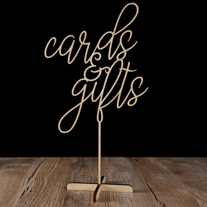 Wedding Gifts Sign Freestanding Gifts Wooden Wedding Sign for Wedding ...