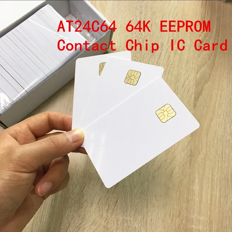 AT24C64 Big chip with 64k EEPROM White Printable Contact Chip PVC Card ...