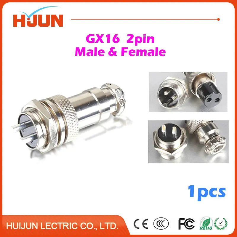 1pcs Gx16 2pin High Quality Male& Female 16mm Wire Cable Panel ...