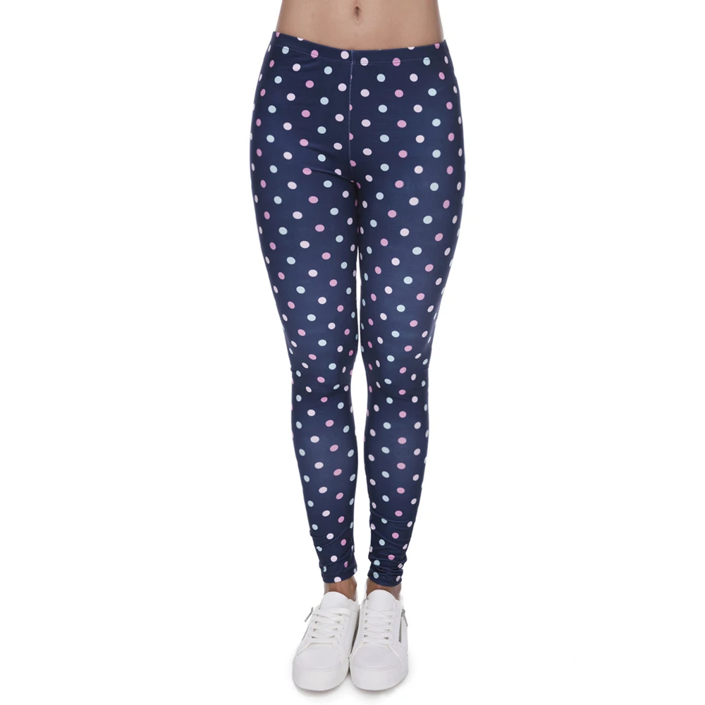 Women Legins Mandala Ombre Blue Printing Legging Fashion Casual High