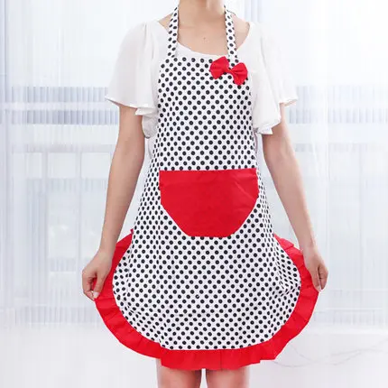 BowKnot Cute Kitchen Aprons for Women Restaurant Aprons Bib Cooking ...