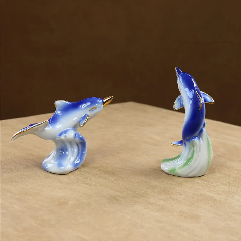 Art & Collectibles Dolphin Figurine-Ceramic Dolphin-Beach Decor-Coastal ...
